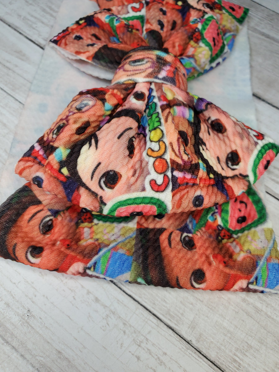 Cocomelon Girl Bows, Customized Baby Girl Headbands, Head Wraps and Bo ...